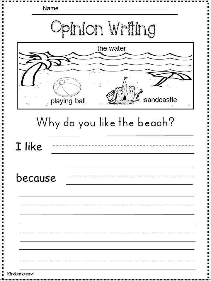 Free Summer Opinion Writing Kindermomma Free Summer Opinion Writing Kindermomma